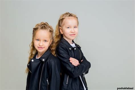 مدل پالتو دخترانه بچه گانه چرم