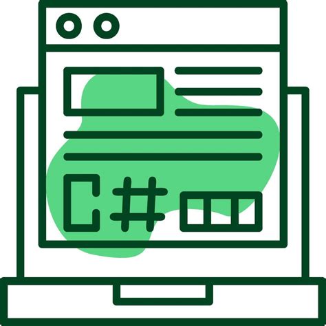 C Sharp Outline Style Icon Vector Art At Vecteezy