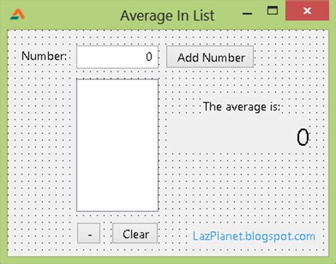 Average Calculation With List Of Numbers GUI LazPlanet