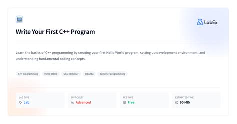 Write Your First C Program Labex