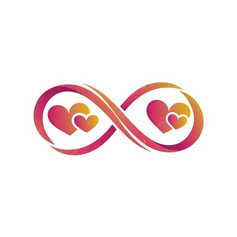 Infinity Love Symbol With Hearts Infinity Symbol With Hearts Love Infinity Vector Infinity