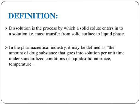 Dissolution