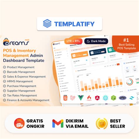 Jual Dreamspos V206 Pos And Inventory Management Admin Dashboard Template Website Shopee