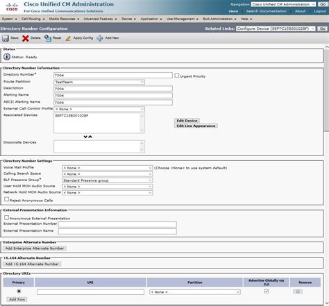 Cisco CUCM Interoperability Manual