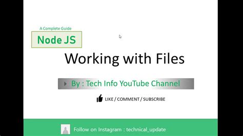 17 File System In Nodejs Complete File Crud Operation P1 Youtube