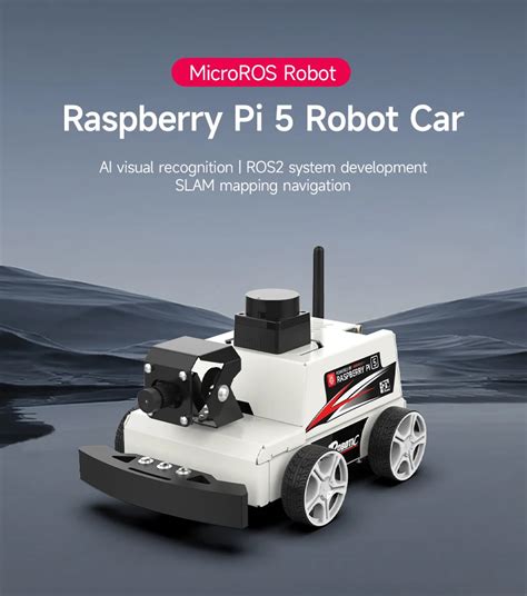 raspberry pi 5 car ros2 educational robot kit with ms200 tof lidar support slam mapping