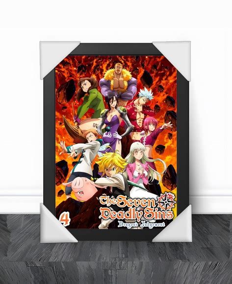 Quadro Decorativo A4 Anime Nanatsu No Taizai Elo7