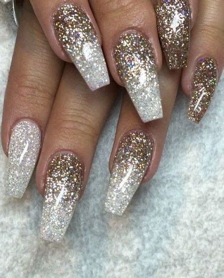 Extra Sparkly Champagne Glitter And Diamond Nail Polish Glitter Nail