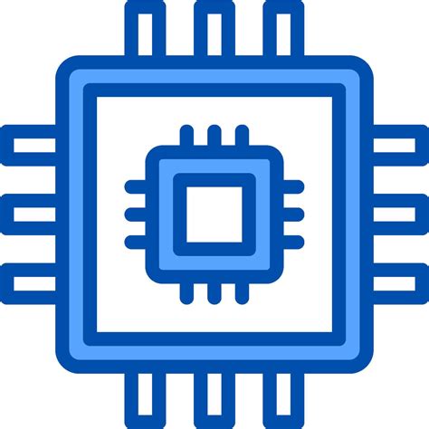 A Blue Computer Processor Icon 50581775 Vector Art At Vecteezy