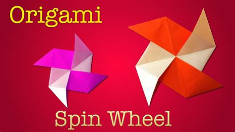 Origami Spin Wheel Diy Youtube