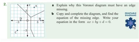 Solved A Explain Why This Voronoi Diagram Must Have An Edge