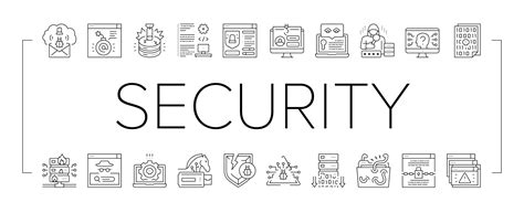 Cyber Security System Technology Icons Set Vector 18992333 Vector Art At Vecteezy
