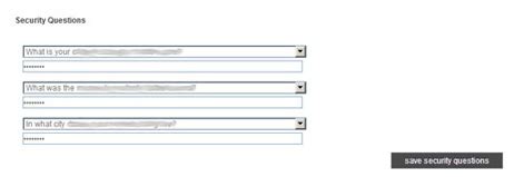 Managing Your Security Questions