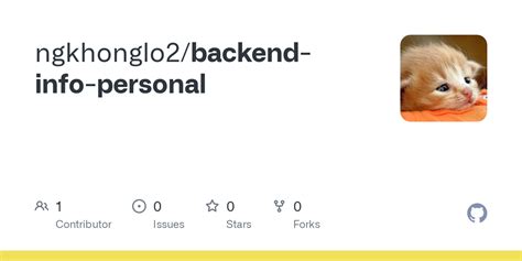 GitHub Ngkhonglo2 Backend Info Personal