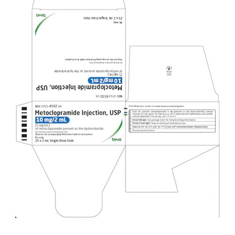 Metoclopramide Injection 5mg Ml 2ml Penn Care Inc