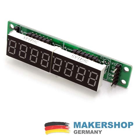 led 7 segment 8 stellig max7219 anzeige modul arduino raspberry pi