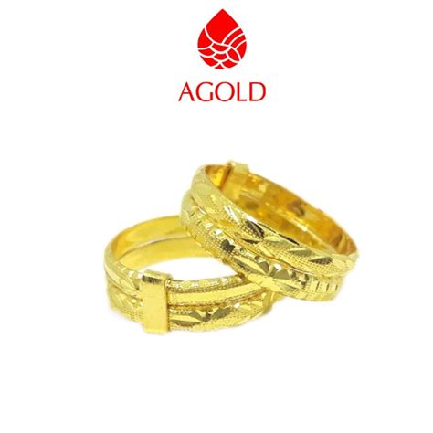 Agold แหวนทองแท้ ลายแหวนคู่ แกะลาย หนักครึ่งสลึง ทองคำแท้ 96 5 Agonline Thaipick