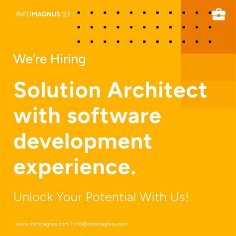 Infomagnus On Linkedin Were Looking For A Solution Architect With