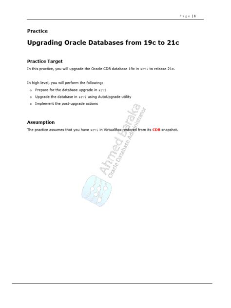 Practice Upgrading Oracle Database Pdf Computer File Databases