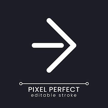 Linear Ui Icon For Dark Theme Pixelperfect White Arrow Pointing Forward Vector Ui Color