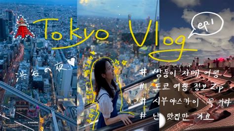 쌍둥이 자매 도쿄 여행 브이로그 Ep1 우리가 걸었던 여름 도쿄 시부야의 밤 일본여행브이로그 도쿄야경 도쿄맛집 야경맛집 시부야스카이 시부야스크램블거리 渋谷
