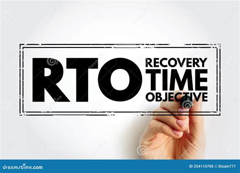 Rto Recovery Time Objective Symbol Concept Words Rto Recovery Time