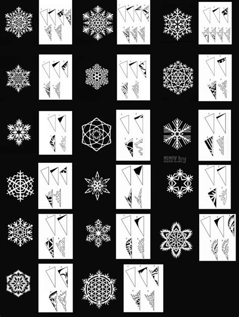 Турбо страница Шаблоны для бумажных снежинок Поделки Снежинки