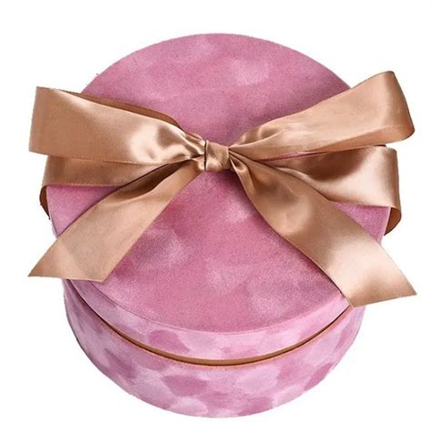 Rose Flocking Box Christmas T Box Round Velvet Birthday T Box Empty Box Eternal Flower Box