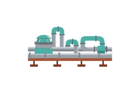 Industrial Pipeline System With Metal Pi Graphic By Mustafa Beksen