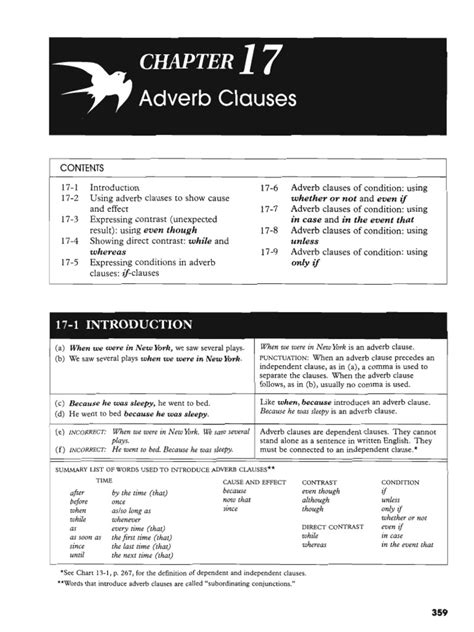 Adverb Clause Pdf Adverb Comma