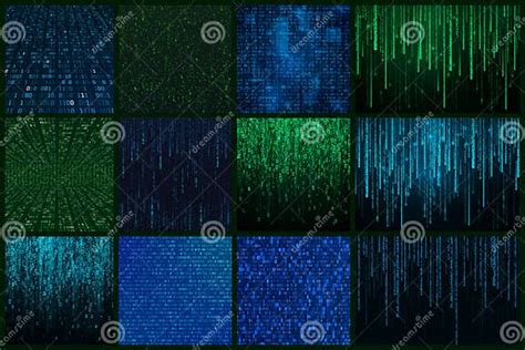 Futuristic Abstract Background In Matrix Style Sci Fi Backdrop Stock Vector Illustration Of
