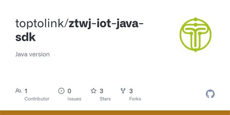 GitHub Toptolink Ztwj Iot Java Sdk Java Version