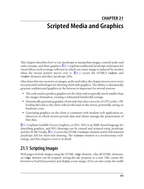 Web Programming Using Java Script Chapter 21 Scripted Media And Graphics This Chapter Describes