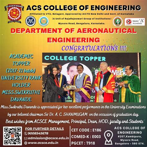 Acs College Of Engineering On Linkedin Acsce