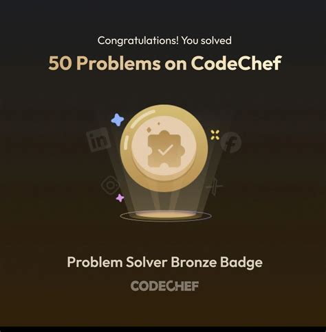 Nare Praveen Kumar On Linkedin Codechef Problemsolver Bronzebadge