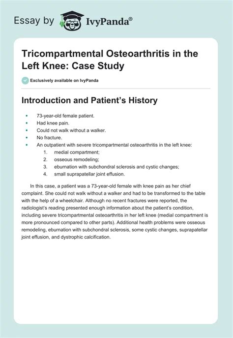Tricompartmental Osteoarthritis In The Left Knee Case Study