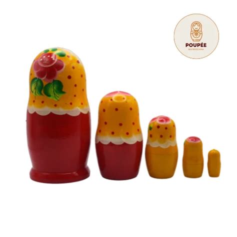 Matriochka Russe En Bois 5 Pièces 016