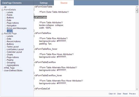 Fix The Width Of The Datapage Caspio Online Help