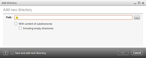 Dialog “add Directory” › Microtool Hilfeseiten