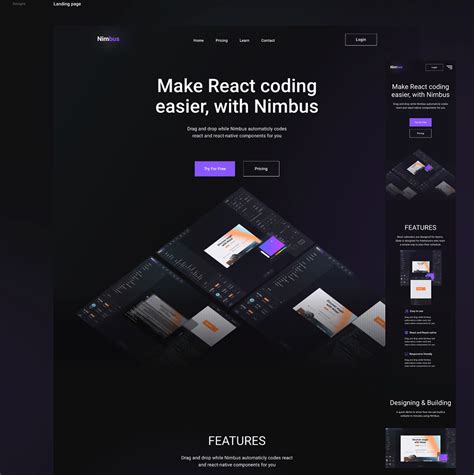 Nimbus Landing And Platform Design Ui Ux Web Design 3 Images Behance