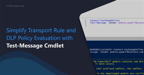 Test Message Cmdlet Is Back And Better Than Ever Roffice365