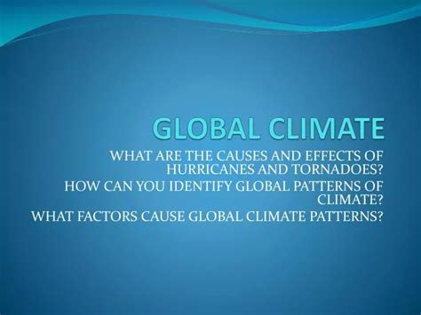 PPT GLOBAL CLIMATE PowerPoint Presentation Free Download ID 2763482