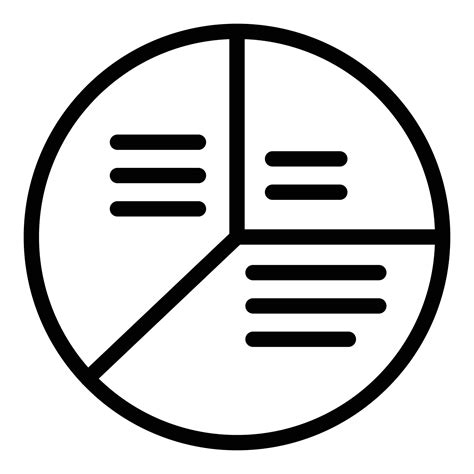 Pie Chart Icon Outline Style Vector Art At Vecteezy