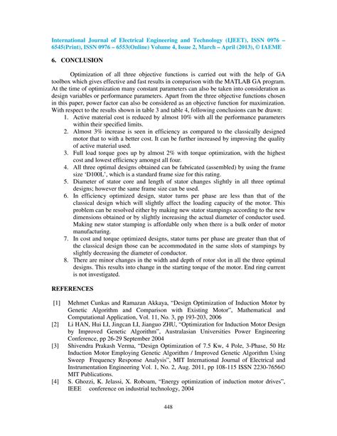 Cost And Performance Optimization Of Induction Motor Using Genetic Pdf