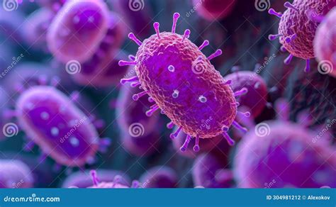 Microscopic View Of Enterococcus Faecium Bacteria Ai Generated Stock