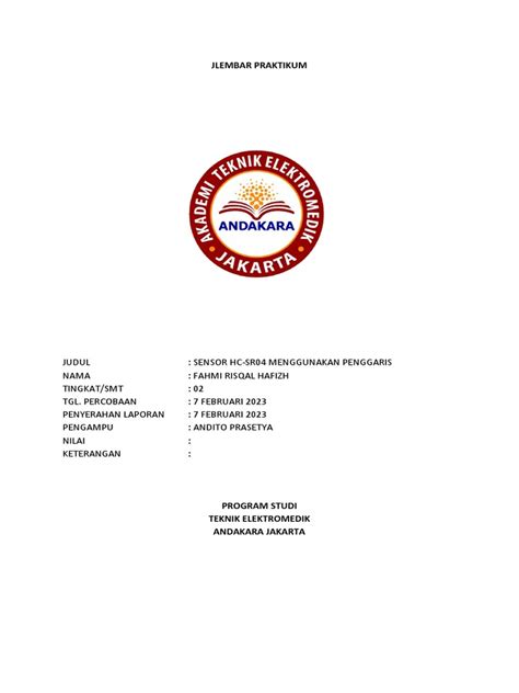 Jobsheet Praktikum Mikon 2 Sensor Hc Sr04 Bintang Tangguh Pdf