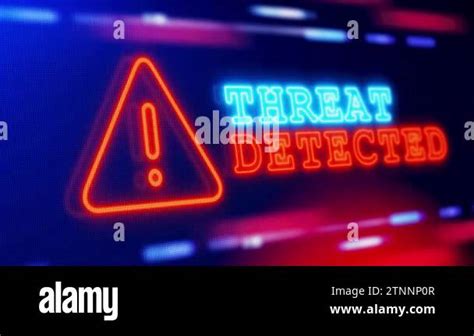 Threat Detected Warning Alert Screen Loop Blinking Glitch Error