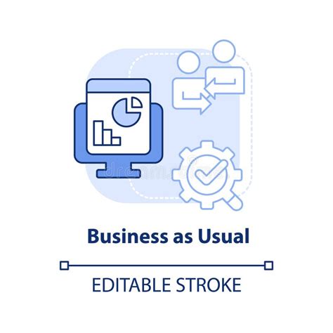Business As Usual Light Blue Concept Icon Stock Vector Illustration Of Assets Complete 249936632