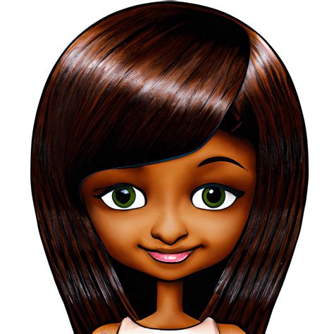 Straight Hair Cartoon