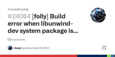Folly Build Error When Libunwind Dev System Package Is Present In